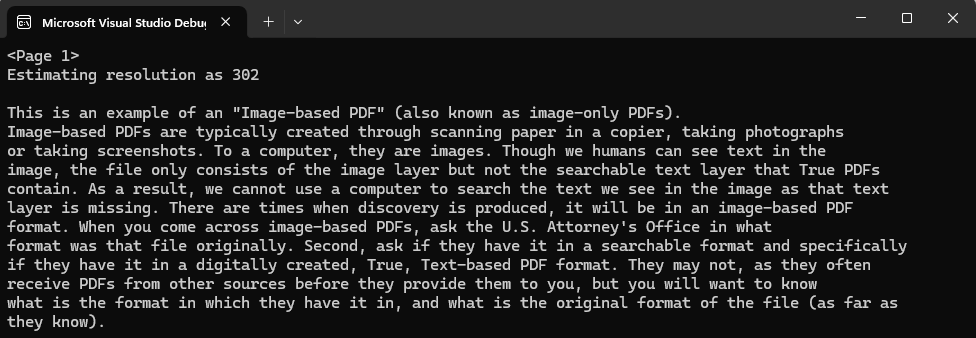 Use OCR to obtain Text from scanned PDF in C# and .NET